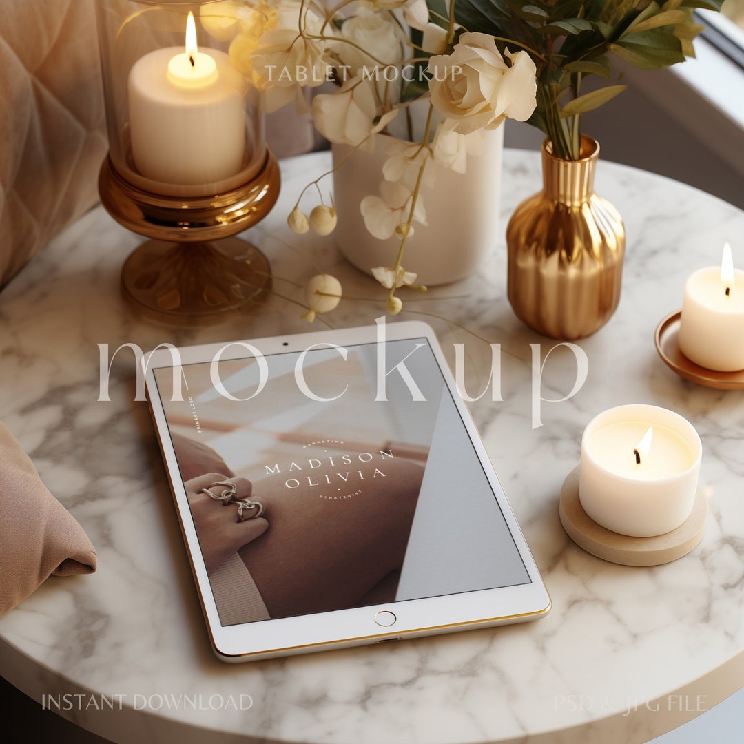 Tablet Mockup | iPad Mockup | Instant Download | Modern Boho ...
