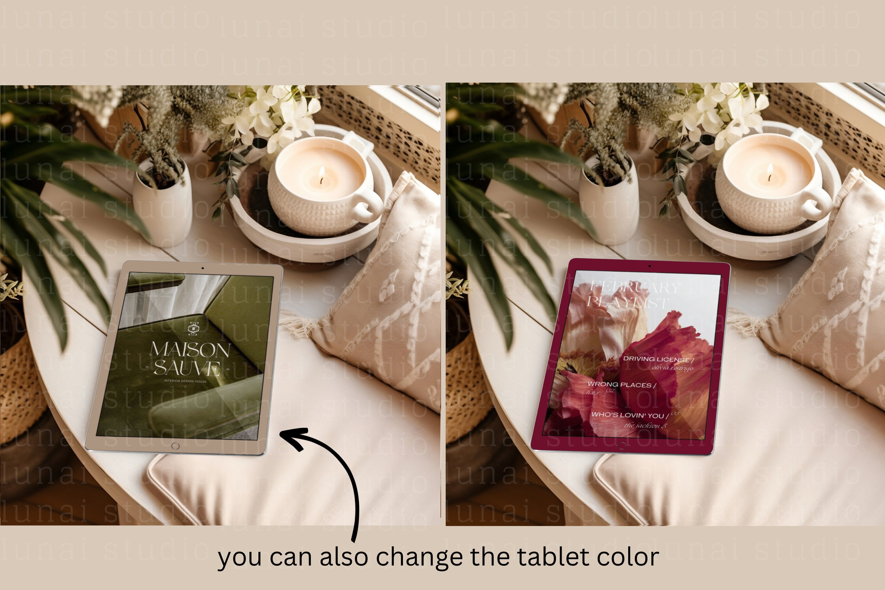 Tablet Mockup iPad Mockup Instant Download Modern Boho Photoshop & Jpg ...