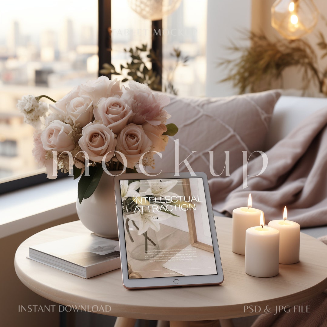 Tablet Mockup | iPad Mockup | Instant Download | Modern Boho ...
