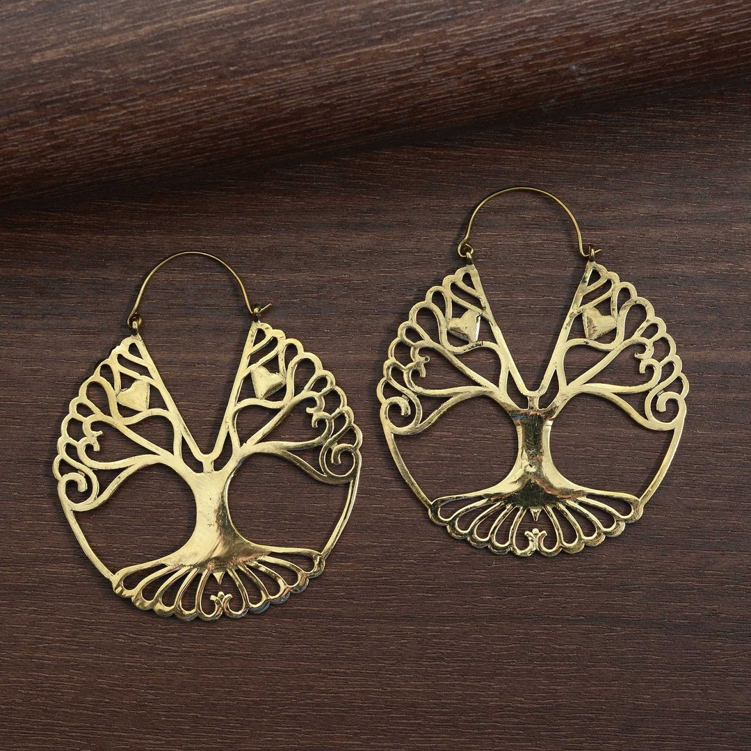Tree of Life Earrings, Big Tree Earrings, , Family Tree, Birthday ...