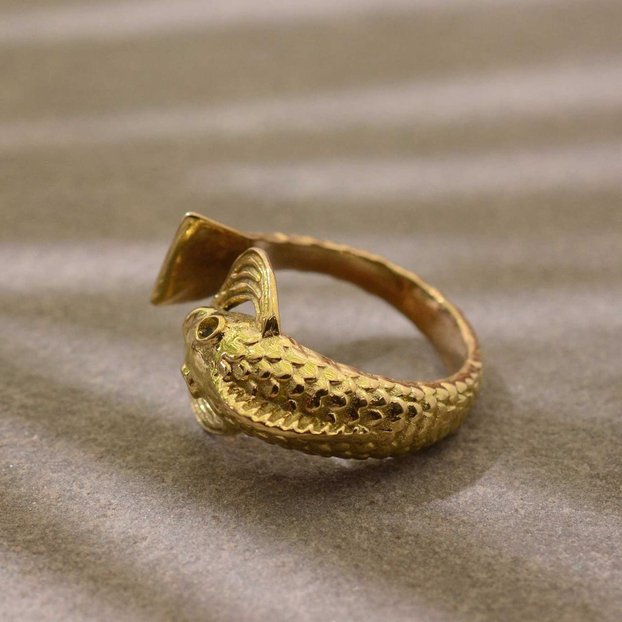 Gold Fish Ring for Women, Vintage Fish Ring, Adjustable Ring, Pisces ...