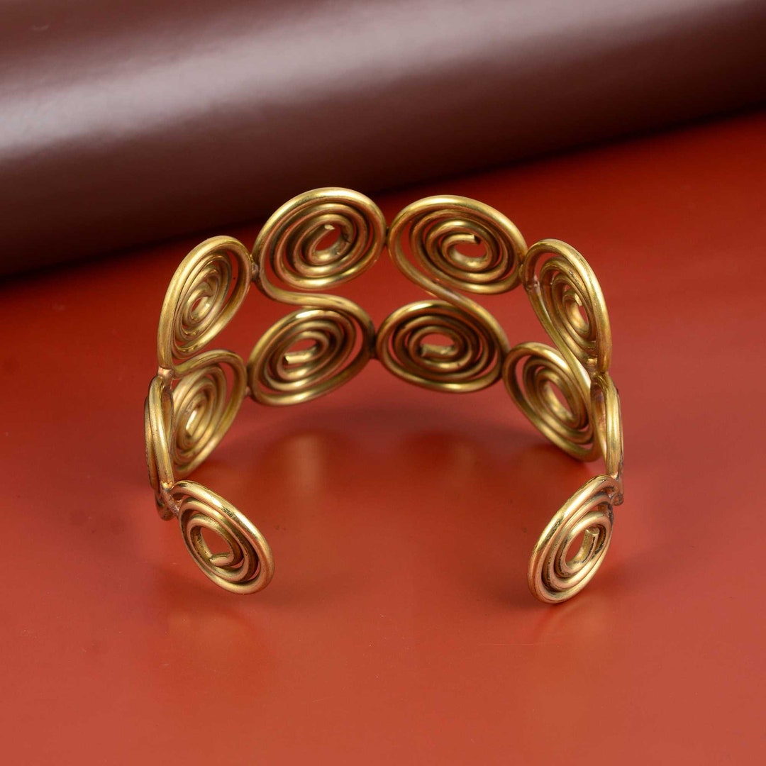 Design African Style Upper Arm Bangle Cuff Bracelet Jewelry, Gold ...