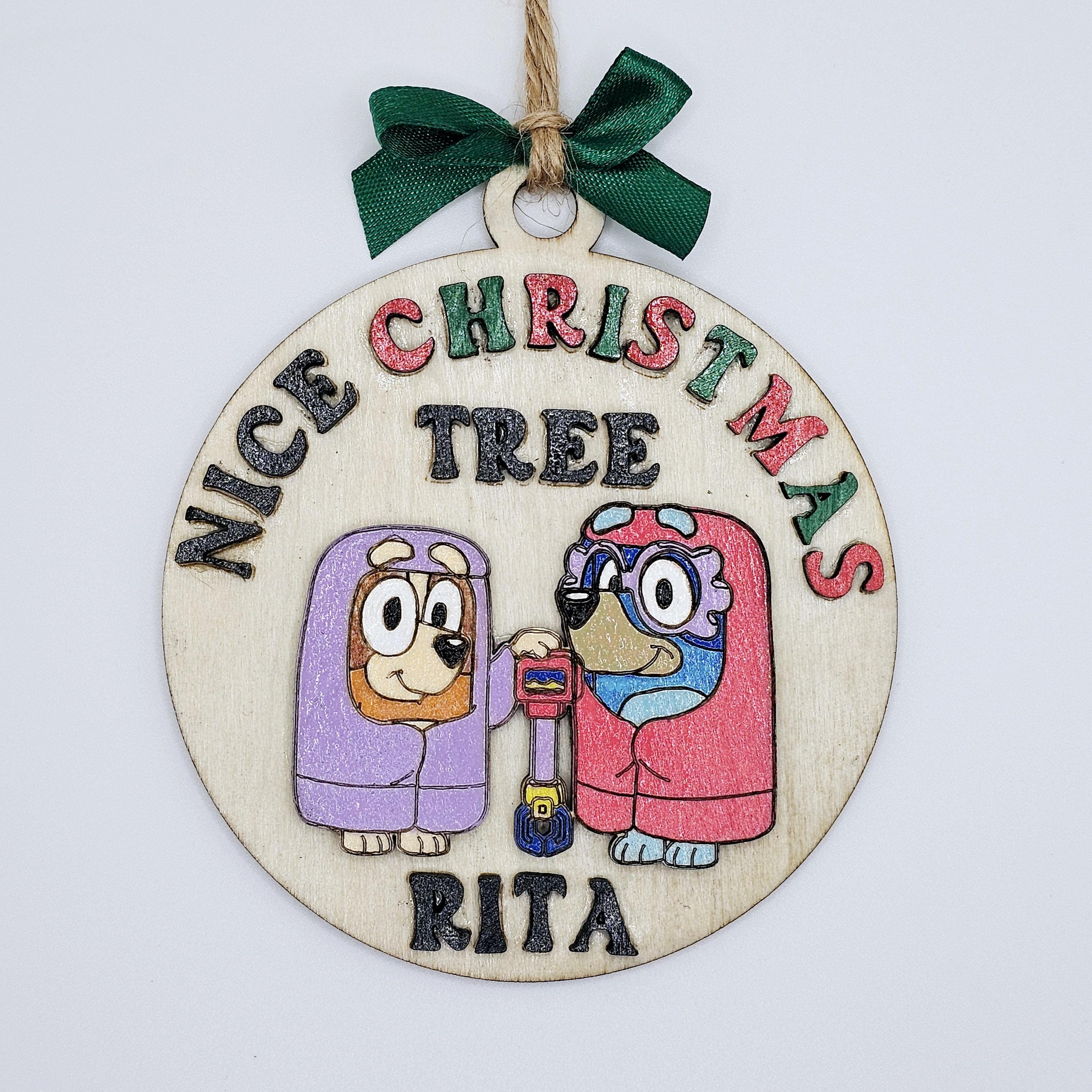 Bluey Bingo Rita Janet Grannies Mom Dad Christmas Ornament - Etsy UK