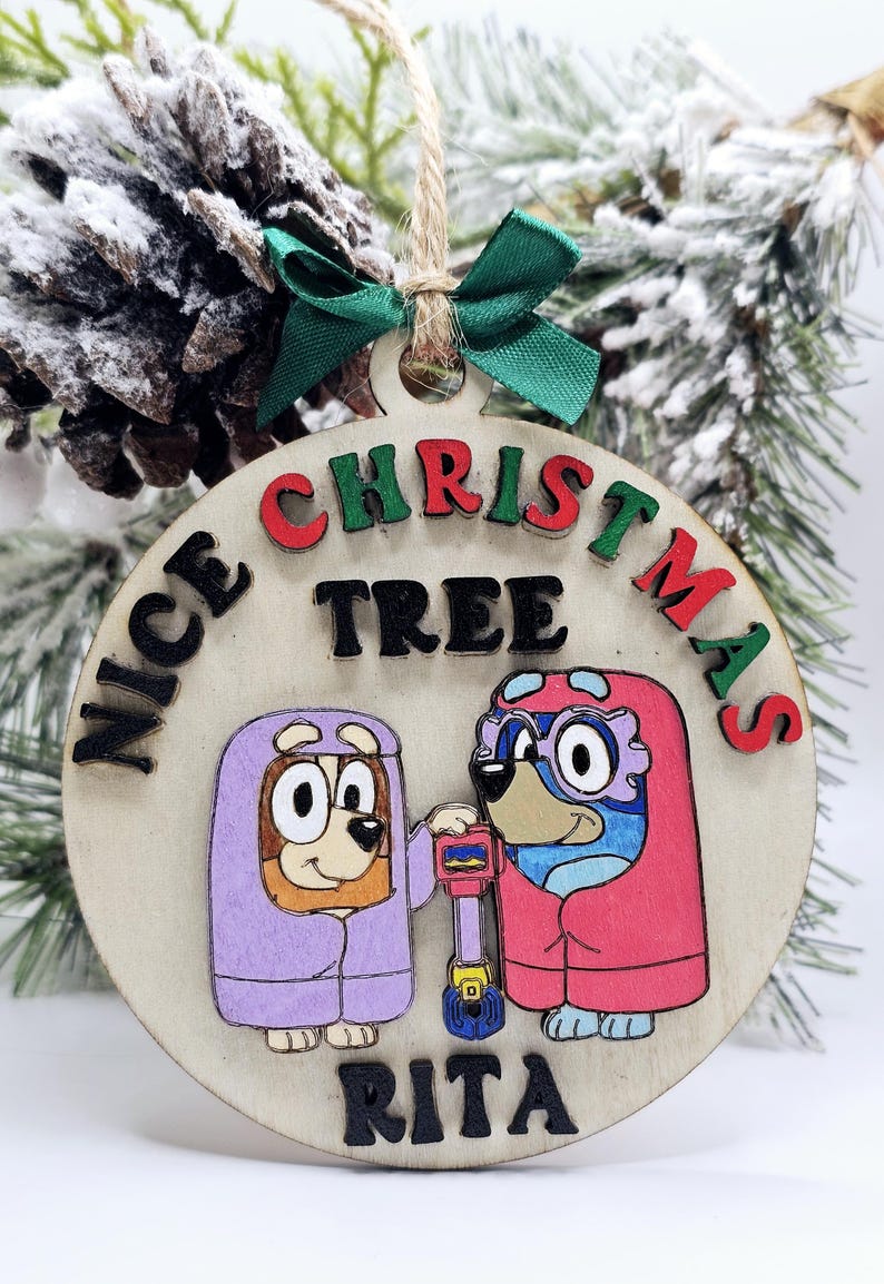 Bluey Bingo Rita Janet Grannies Mom Dad Christmas Ornament - Etsy UK