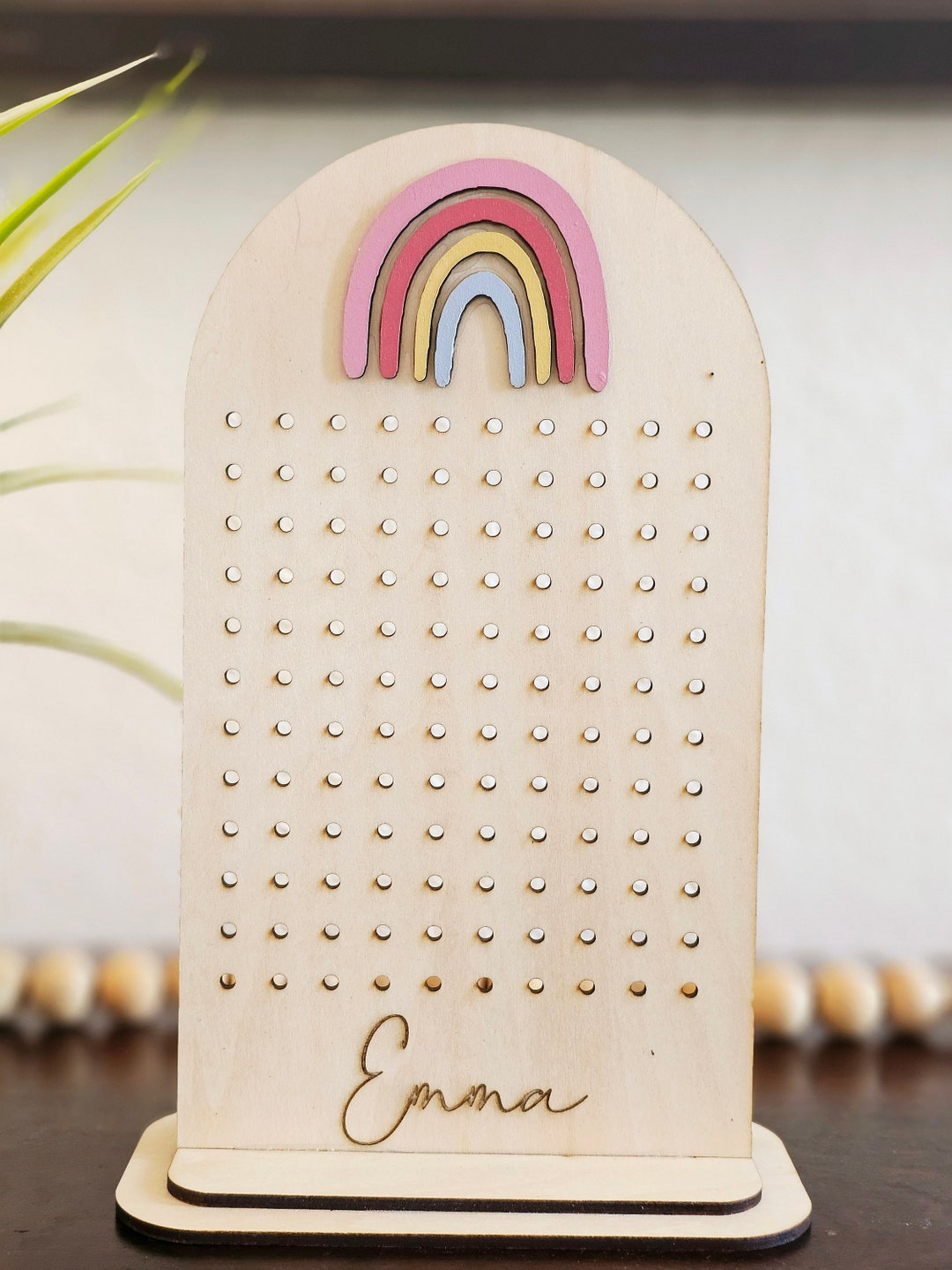 Custom Earring Holder Stand With Name Engraved Dancer Rainbow - Etsy