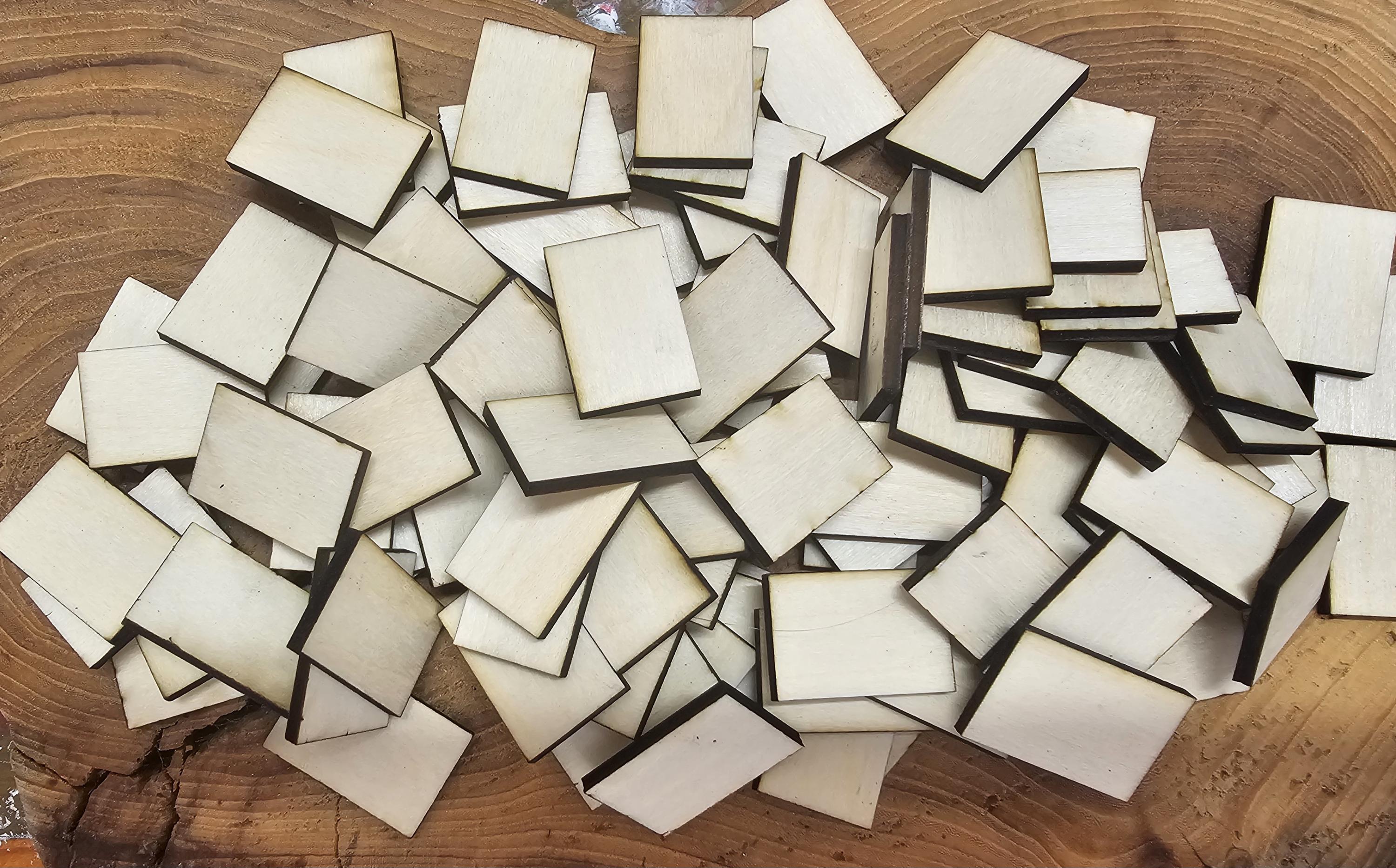 100 Blank Wood Blanks for Mini Books Multiple Sizes, Mini Bookcase ...
