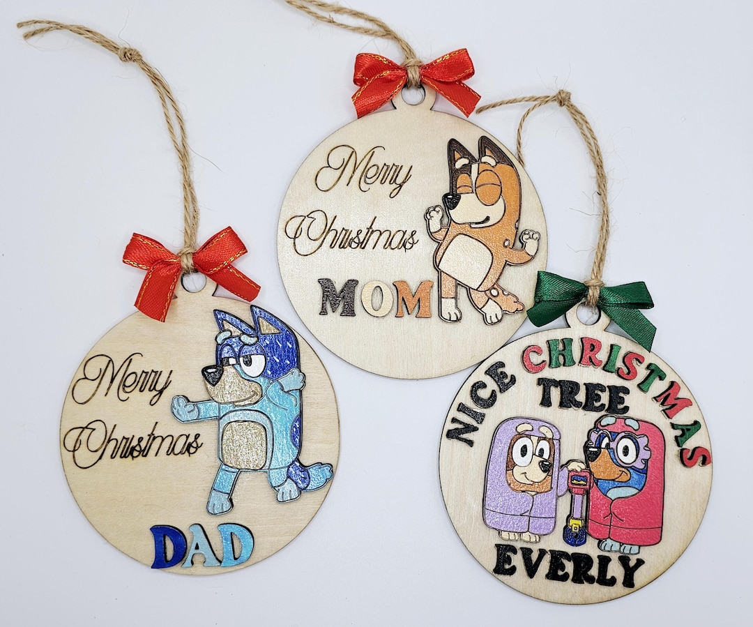 Bluey Bingo Rita Janet Grannies Mom Dad Christmas Ornament - Etsy UK