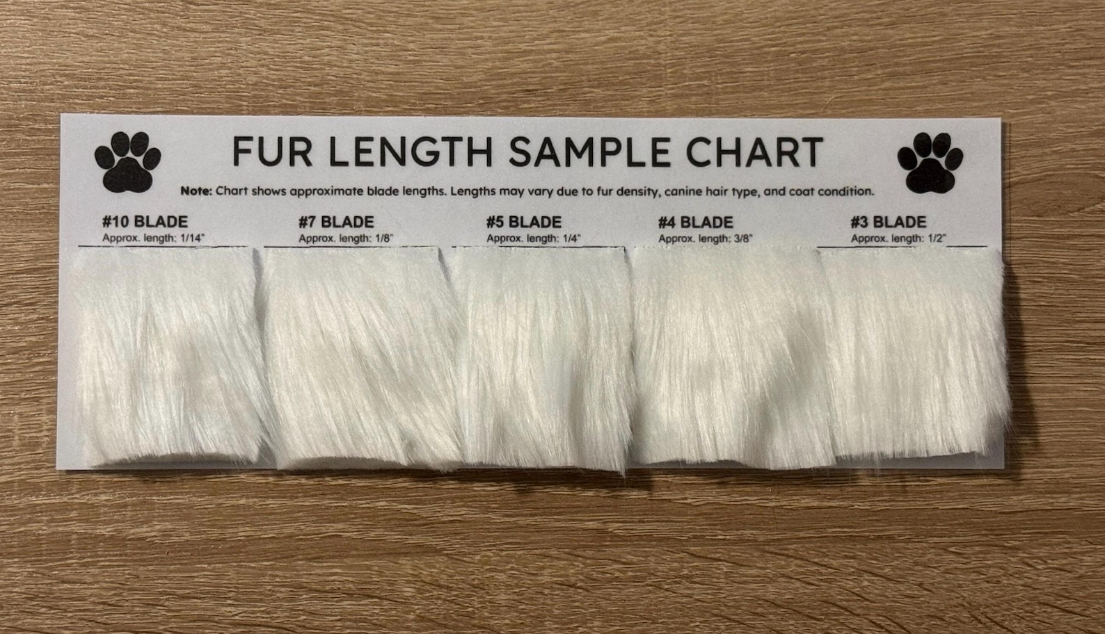Pet Groomer's Hair Chart SHAVE IT YOURSELF (regular Blades) - Etsy