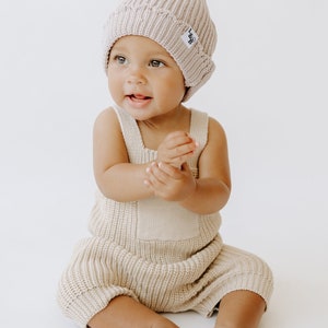 Oversized Knit Baby/toddler Overall Shorts, Organic Cotton Baby ...