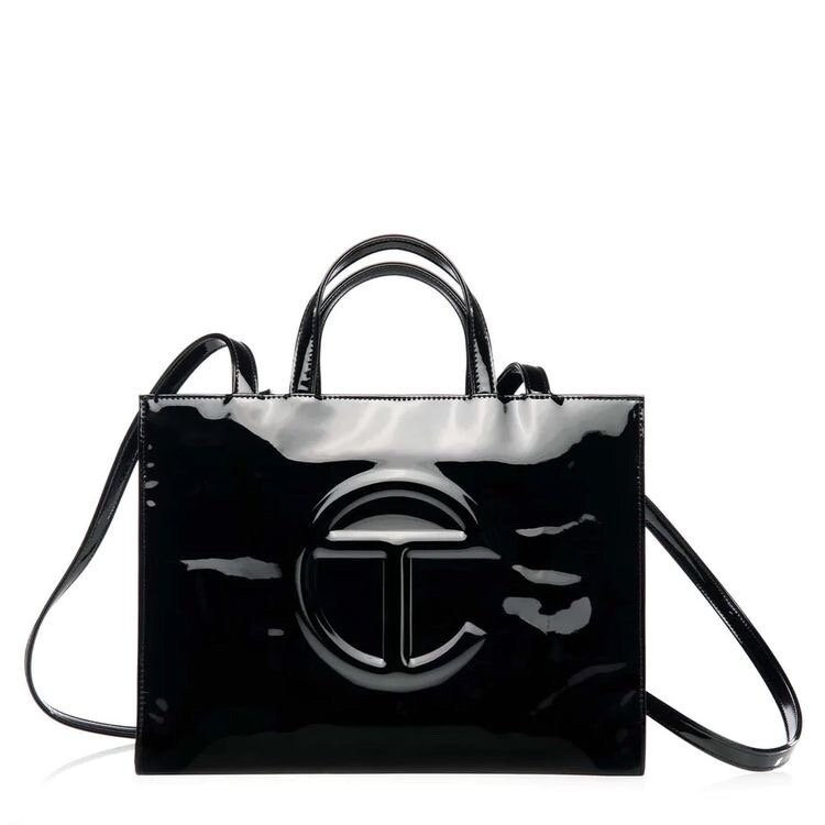 Glossy Black Telfar Inspired Tote Bag 2 Sizes Available - Etsy