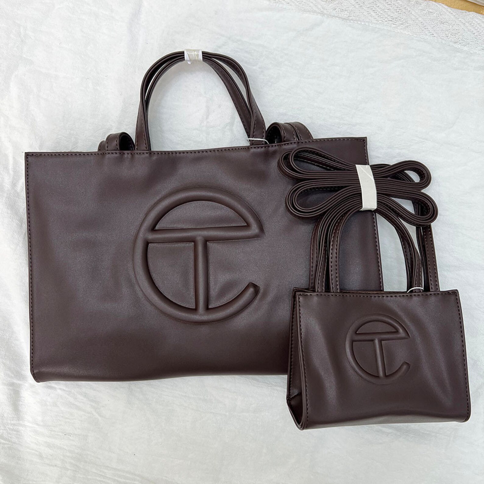 Dark Brown Telfar Inspired Tote Bag 2 Sizes Available Iconic - Etsy