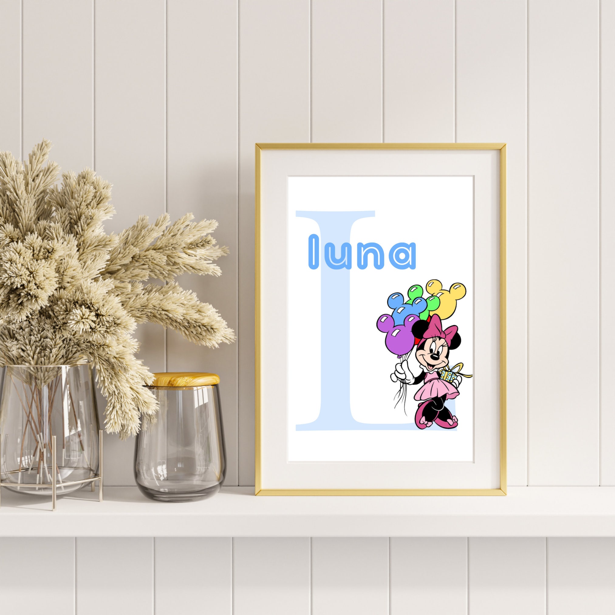 Minnie Mouse Personalized Name DIGITAL Print | Disney Wall Art | Girls ...