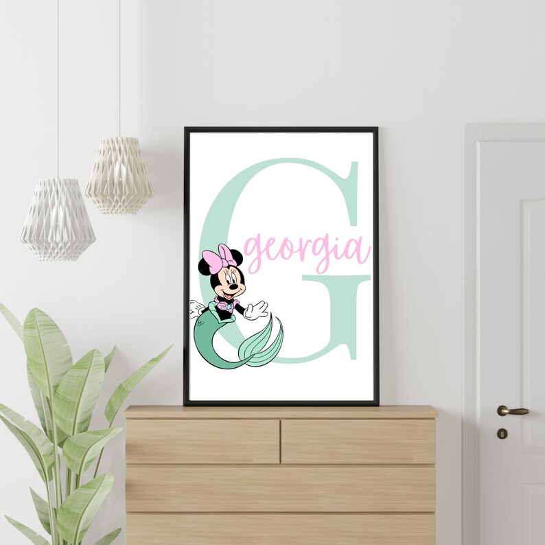 Minnie Mouse Personalized Name DIGITAL Print | Disney Wall Art | Girls ...