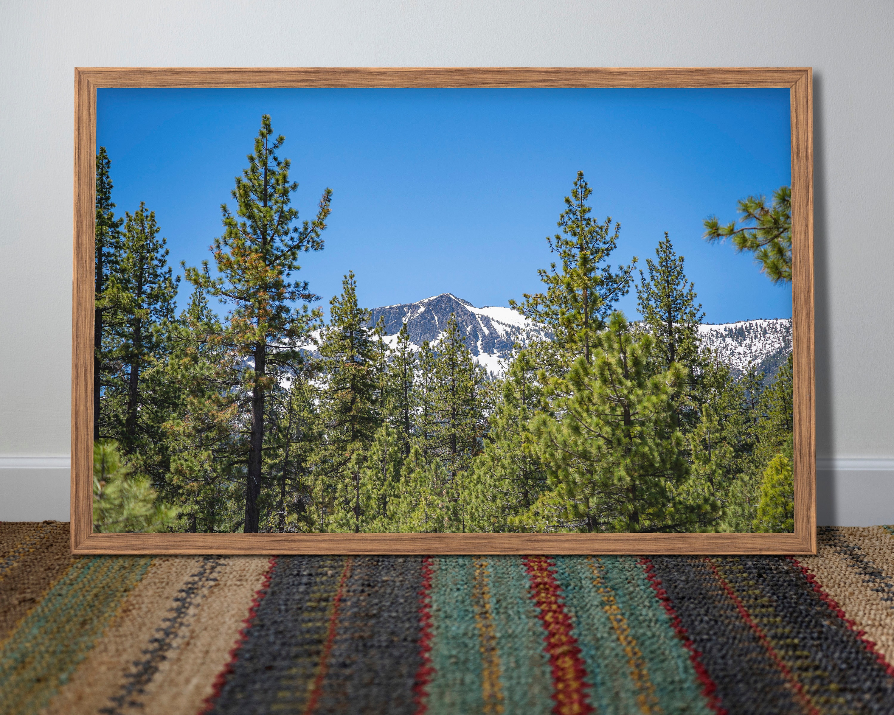 Tall Redwood Trees & Mountain Peak Photo, Instant Download, Mount ...