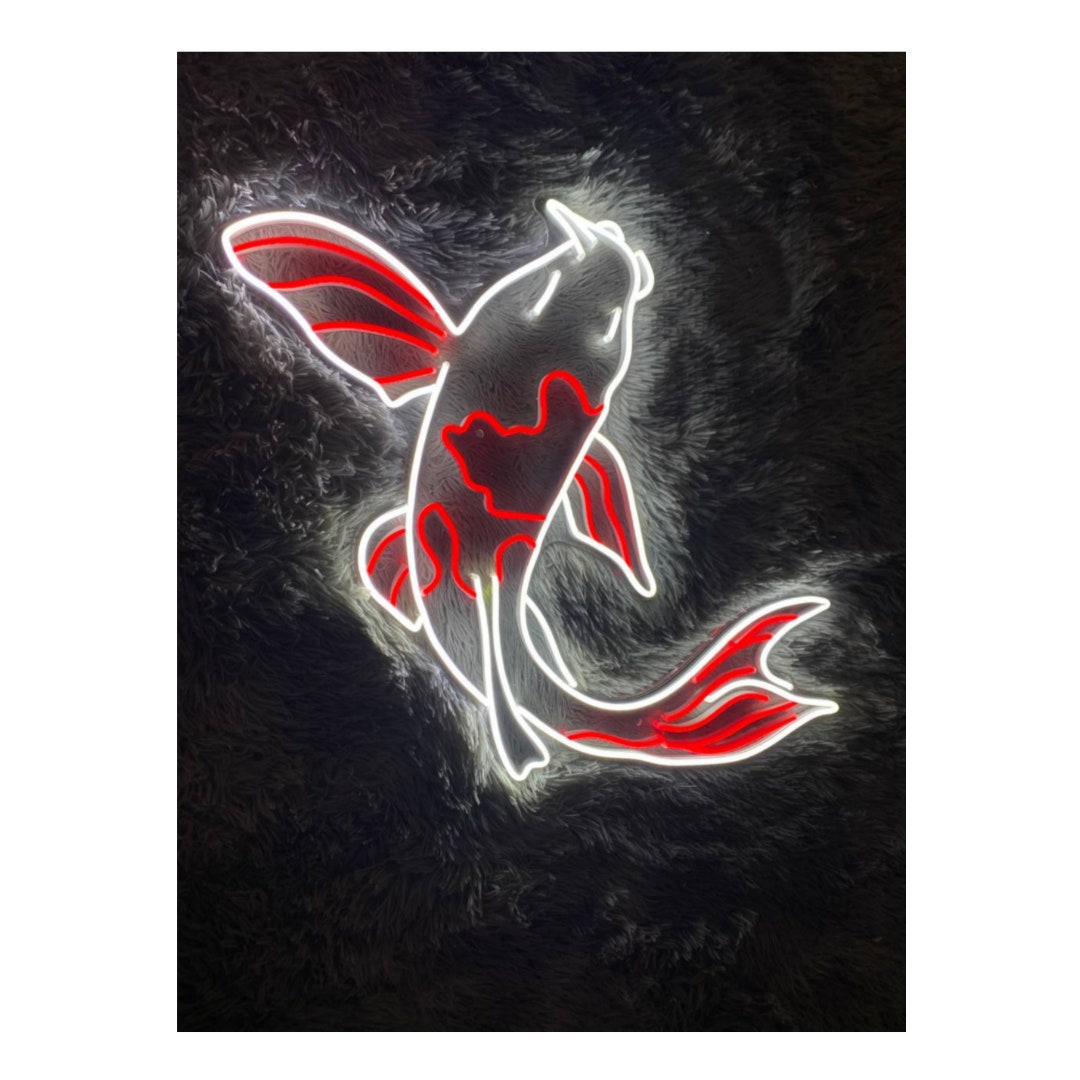 Koi Fish Neon Sign Koi Fish Led Light Koi Fish Neon Light - Etsy