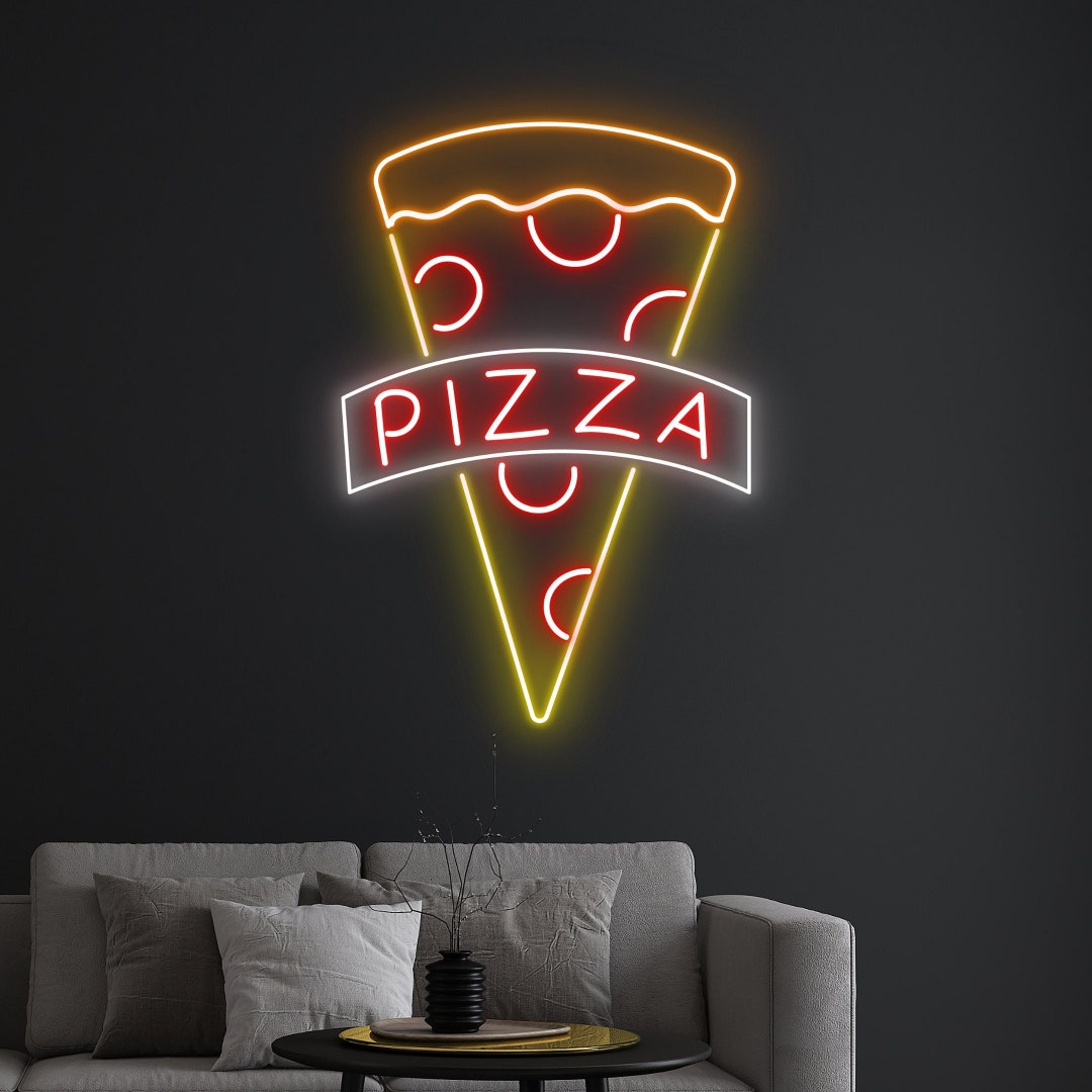 Pizza Neon Sign Pizza Slice Led Light Pizza Neon Light - Etsy