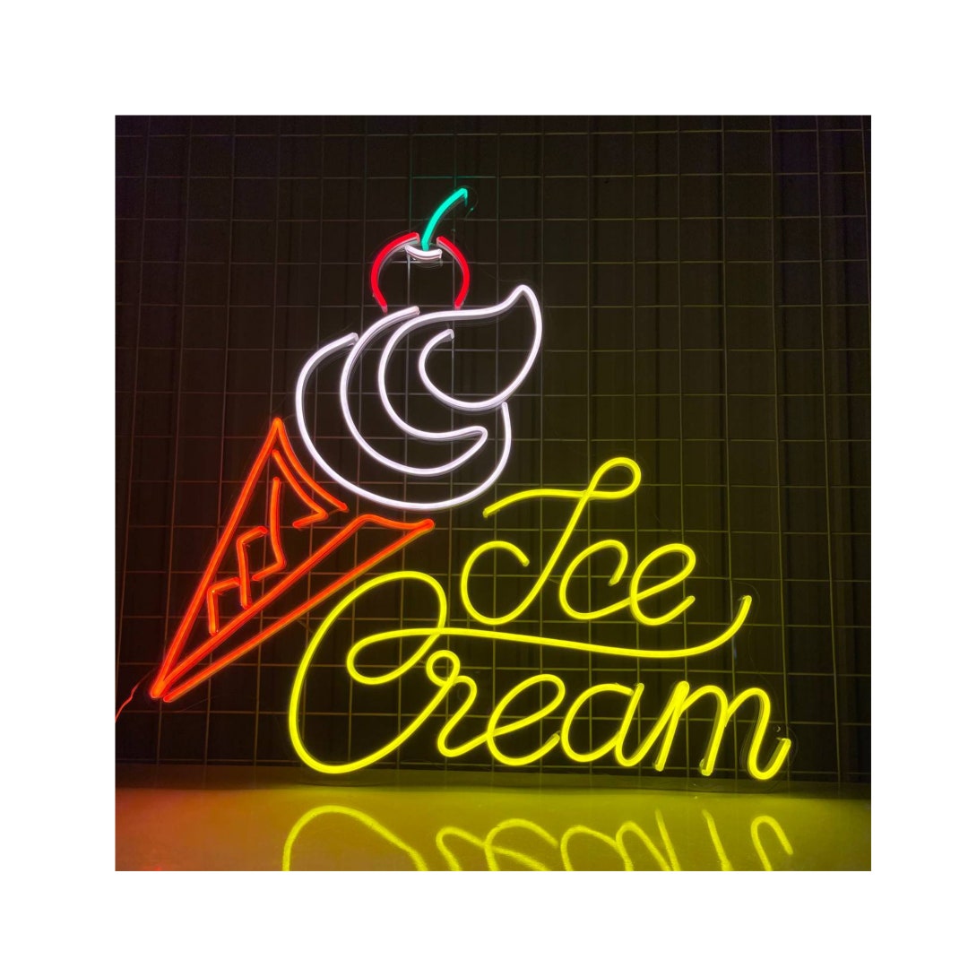 Ice Cream Neon Sign Ice Cream Led Light Ice Cream Neon - Etsy