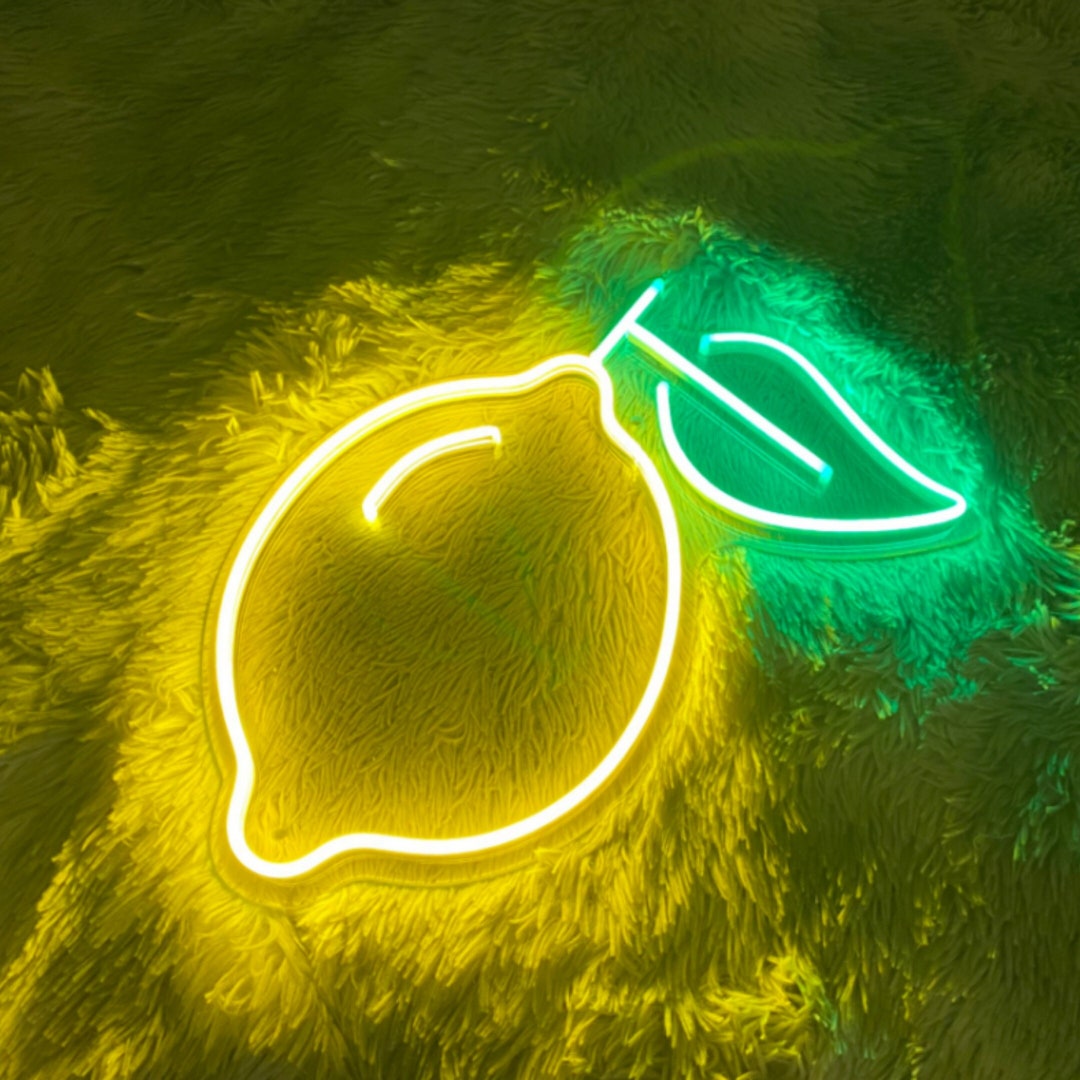 Lime Neon Sign Lemon Led Light Personalized Lemon Neon - Etsy