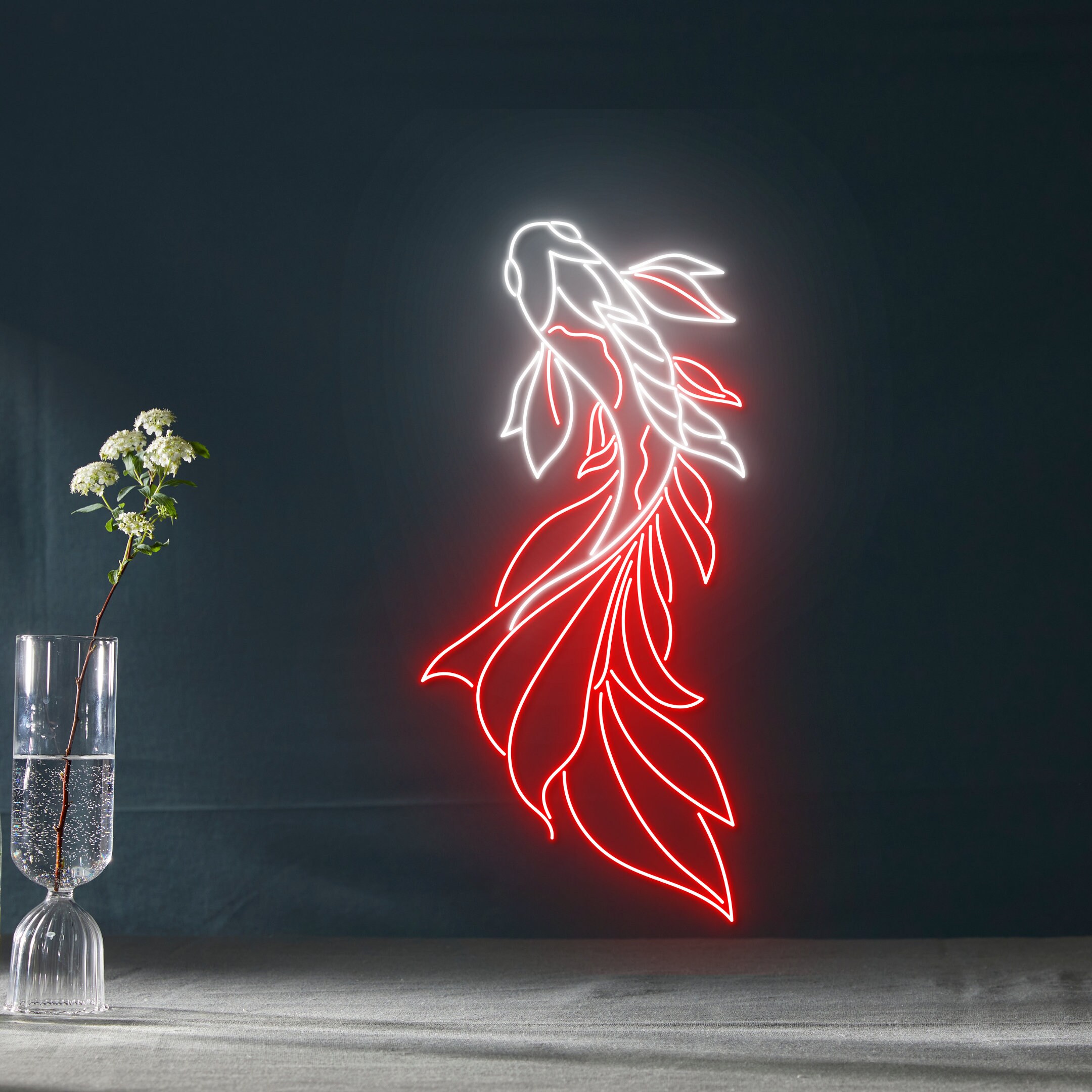 Koi Fish Neon Sign Koi Fish Led Light Koi Fish Neon Light - Etsy