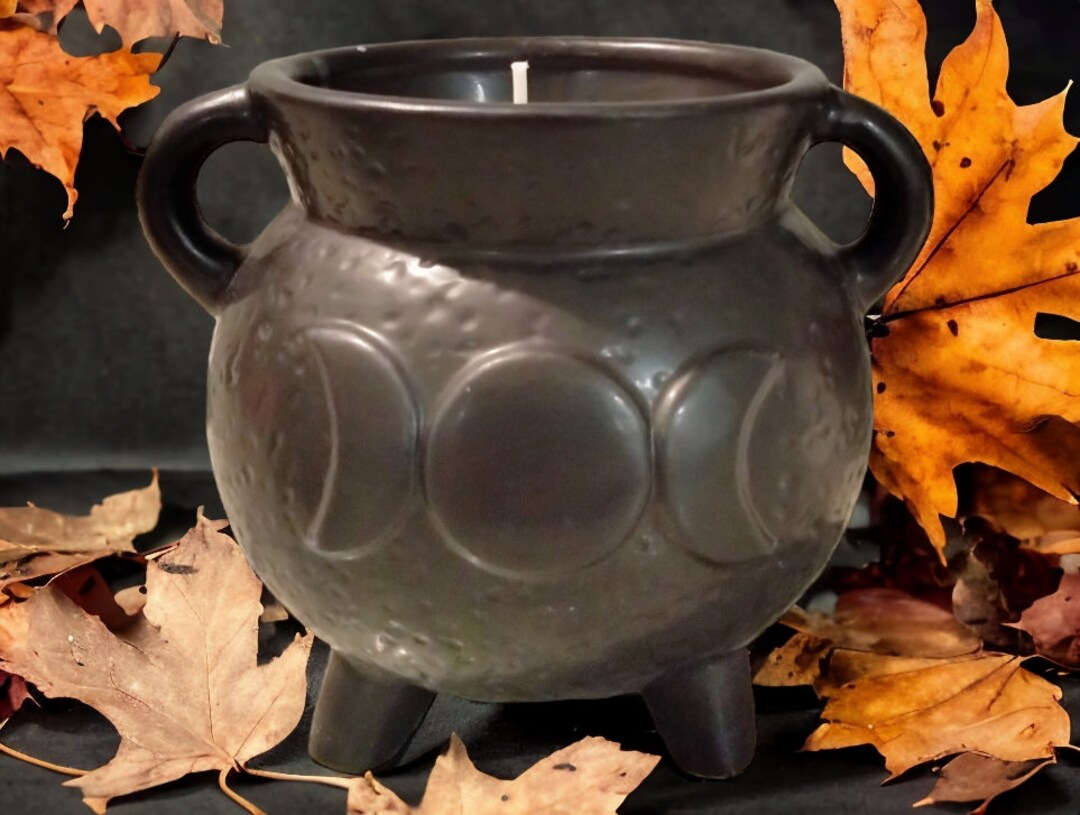 Witchy Cauldron Candle Caramel Apple 100% Soy Wax Halloween - Etsy