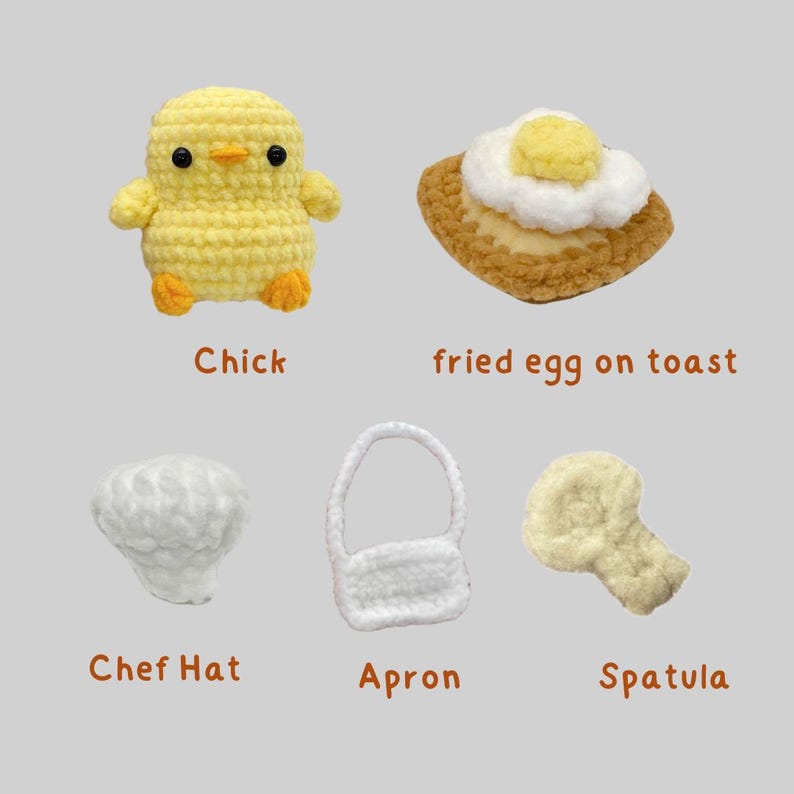 Chef Chick Amigurumi Crochet PDF Pattern – Mini Plushie Keychain - Etsy