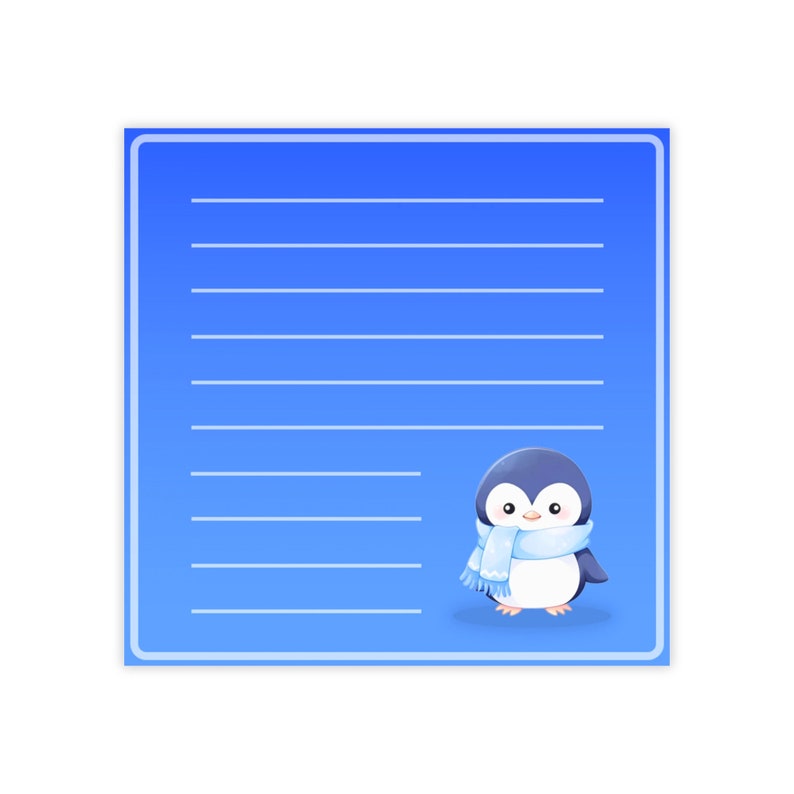 Cute Penguin Sticky Notes | Cute Office Supplies | 3M Post-it Note ...