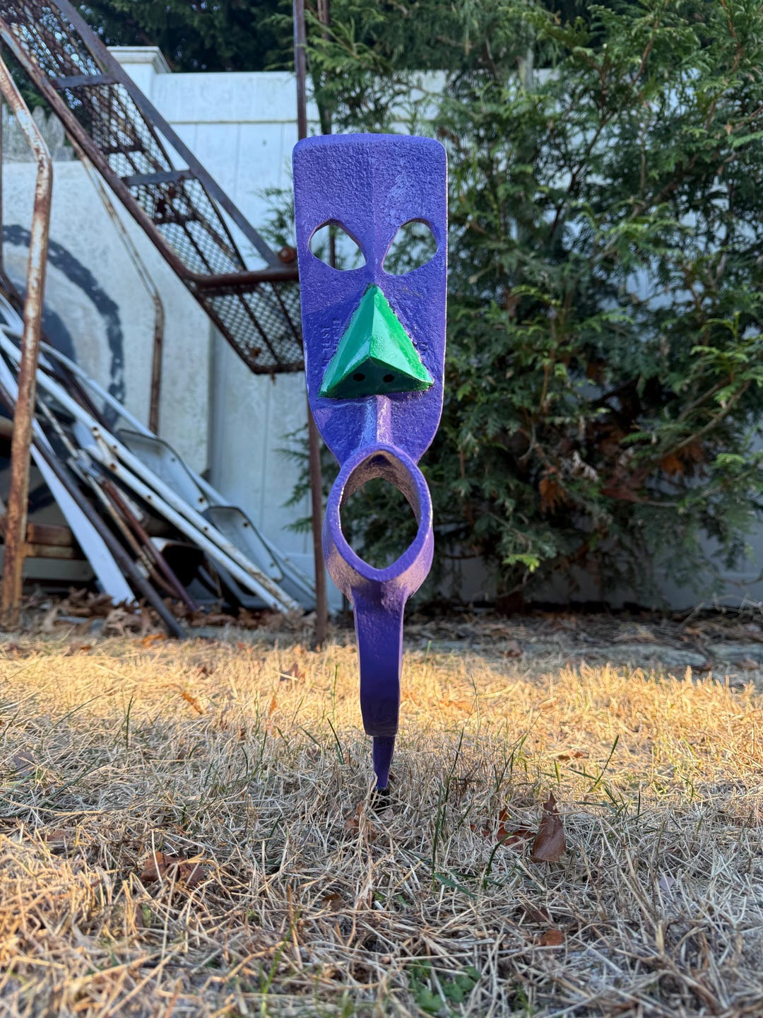 Pickaxe Scrap Metal Sculpture Lawn Ornament - Etsy