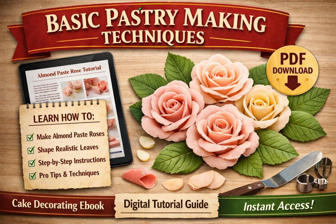 Basic Pastry Making Guide PDF Almond Paste Rose Tutorial Cake Decor ...