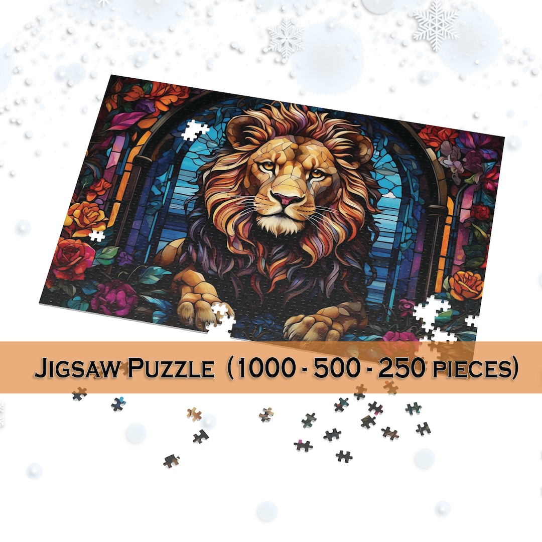 Lion Jigsaw Puzzle 1000 Piece Puzzle, Adult Jigsaw Puzzle, Gift for Mom ...