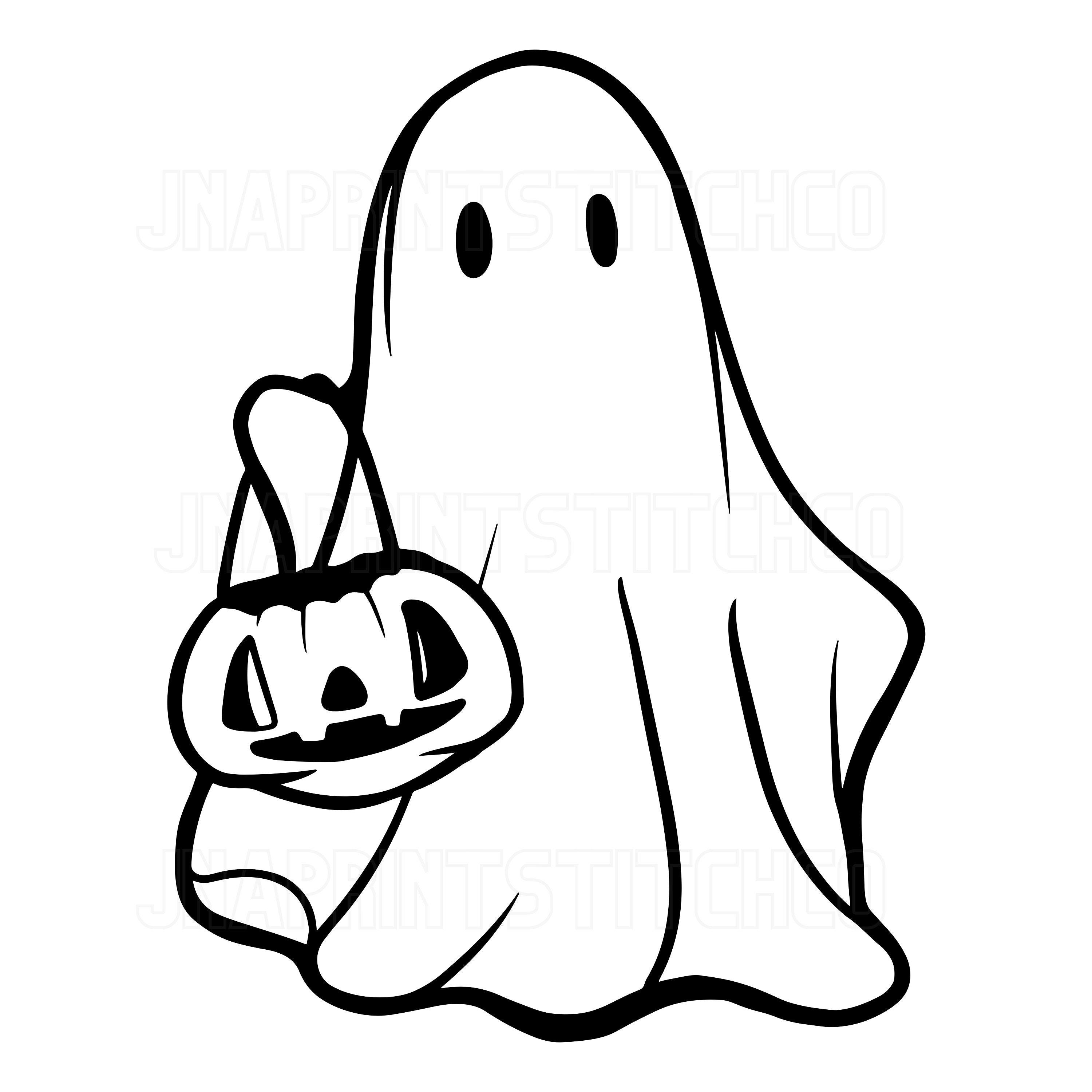 Ghost SVG PNG Files Spooky Halloween Cute Ghost Bundle for - Etsy