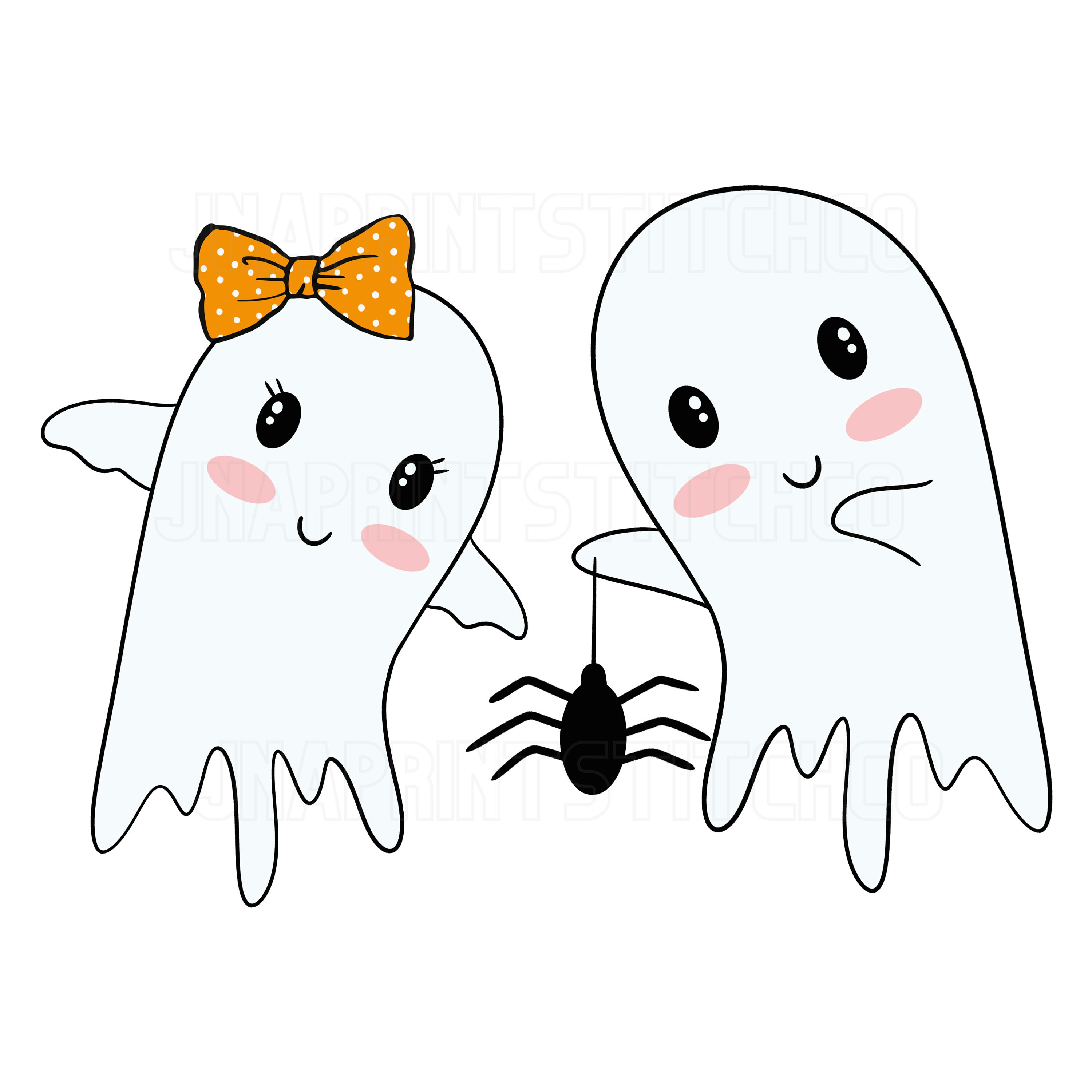 Ghost SVG PNG Files Spooky Halloween Cute Ghost Bundle for - Etsy