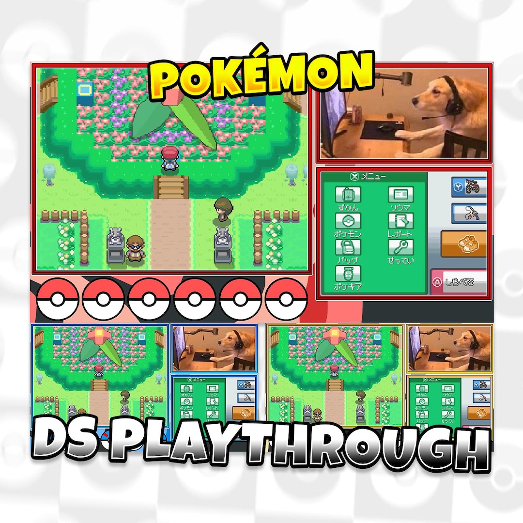 Pokémon Playthrough Stream Overlays – Obs/streamlabs PNG Digital ...