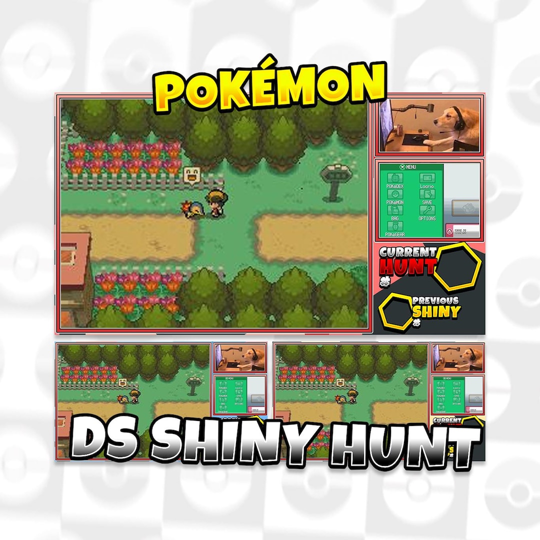 Pokemon Shiny Hunt Stream Overlays | Pokeball Theme (3-in-1) - Etsy