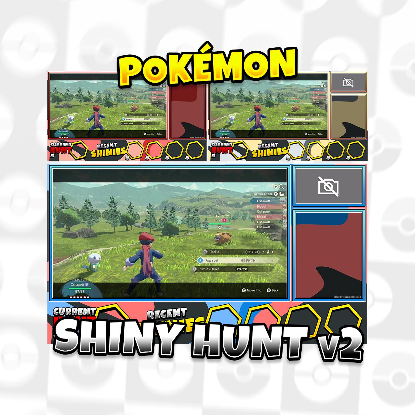 Pokemon Shiny Hunt Stream Overlays (pokeball Themed) | Overlays Para ...