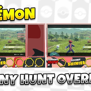 Pokemon Shiny Hunt Stream Overlays (pokeball Themed) | Overlays Para ...