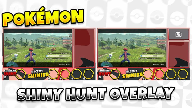 Pokemon Shiny Hunt Overlay | Pokeball Stream Overlay Pack | OBS ...