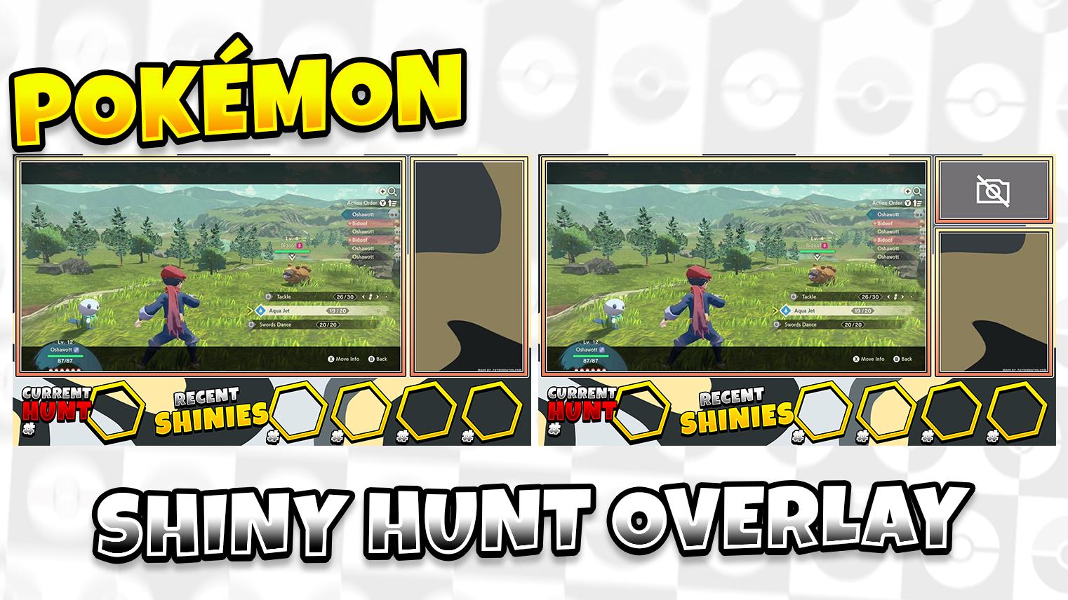 Pokemon Shiny Hunt Stream Overlays (pokeball Themed) | Overlays Para Transmisiones De Shiny Hunt ...