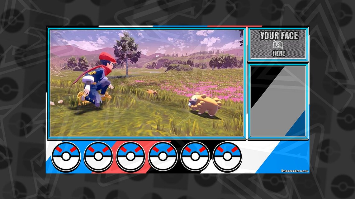 Pokemon Stream Overlays | Pokeball Theme, 3-in-1 Pack - Etsy