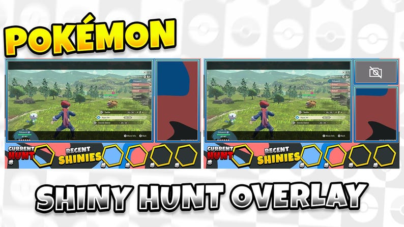 Pokemon Shiny Hunt Overlay | Pokeball Stream Overlay Pack | OBS ...