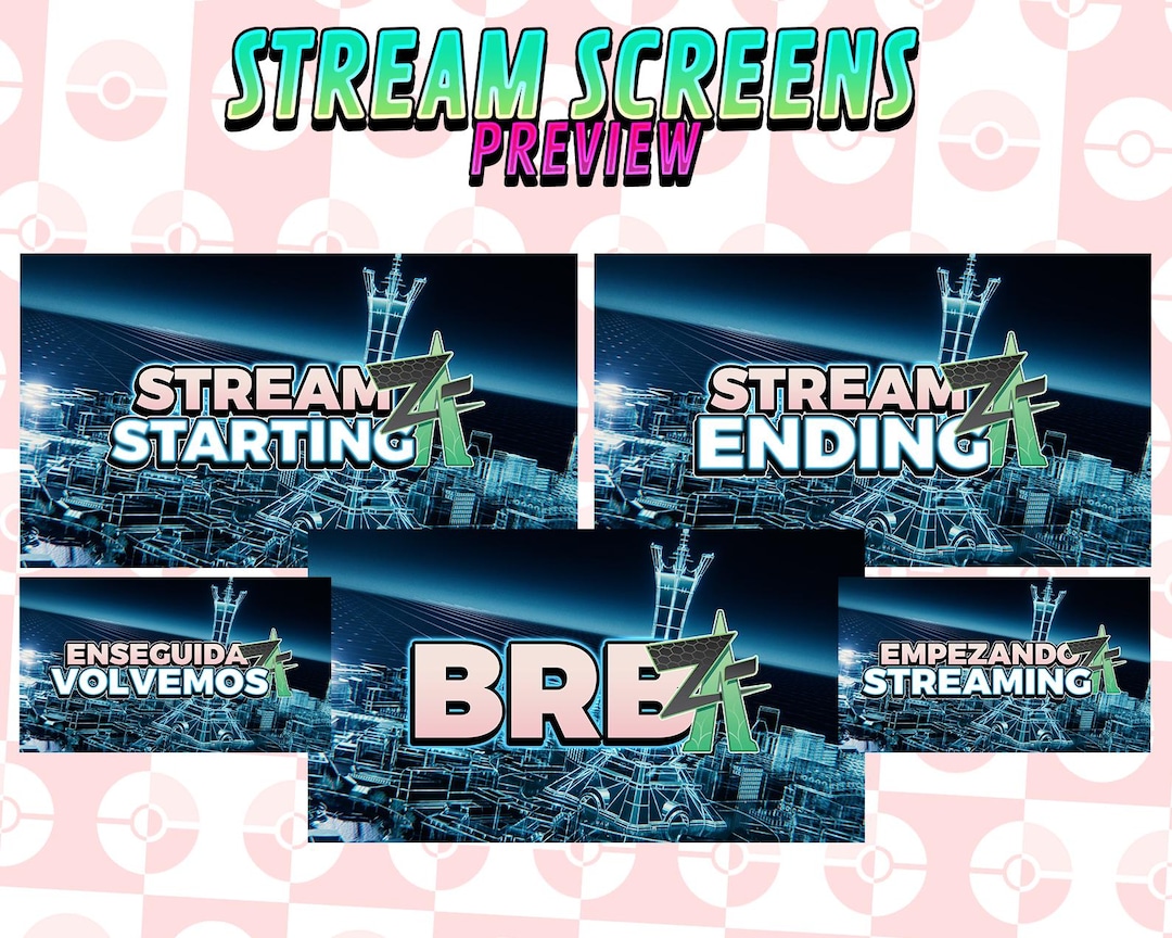 Pokémon Legends Z-A Twitch Stream Screens | Themed Overlay (digital ...