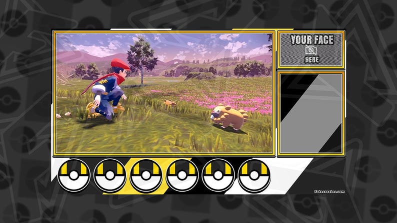 Pokemon Playthrough Stream Overlays (pokeball Themed) | Overlays Para ...