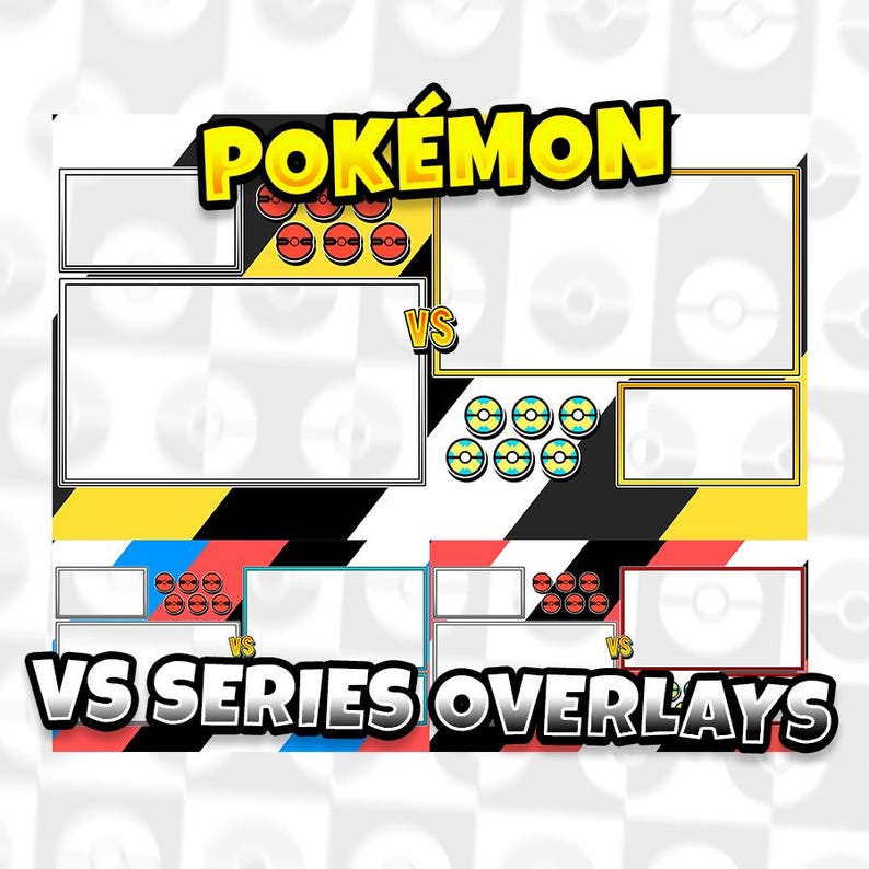 Pokemon VS Stream Overlays (pokeball Themed) - Etsy