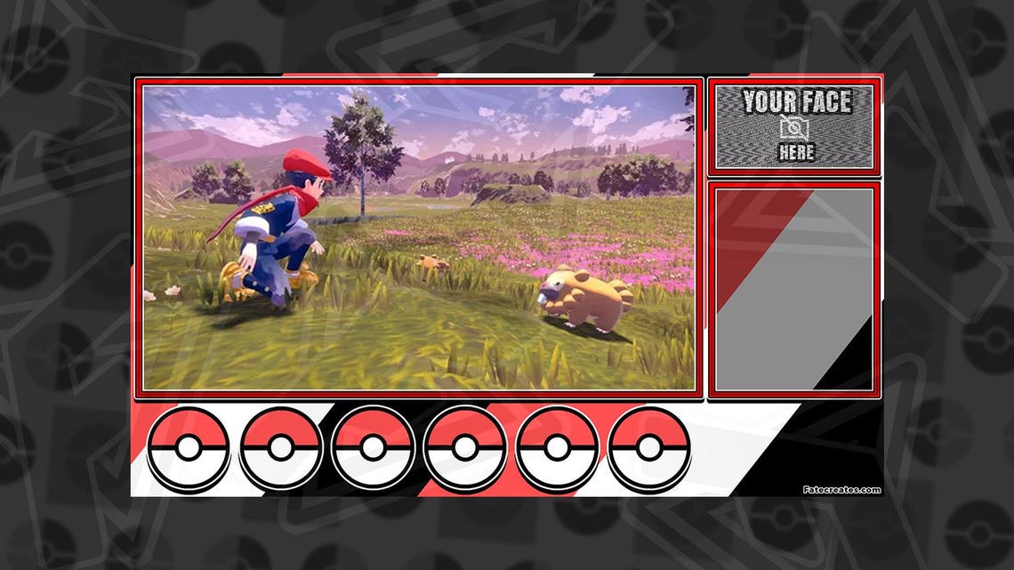Pokemon Playthrough Stream Overlays (pokeball Themed) | Overlays Para ...