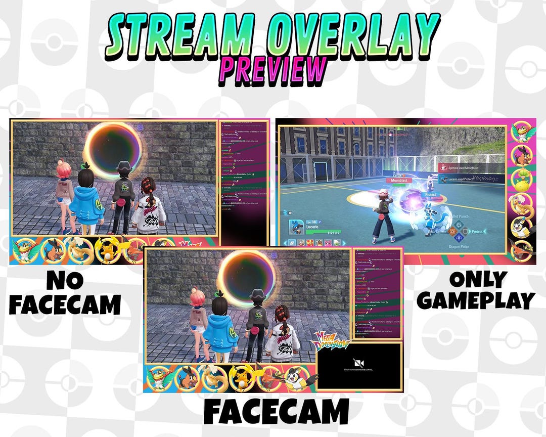 Pokémon Legends Z-A Stream Overlay | MEGA Dimensions Twitch Overlay ...
