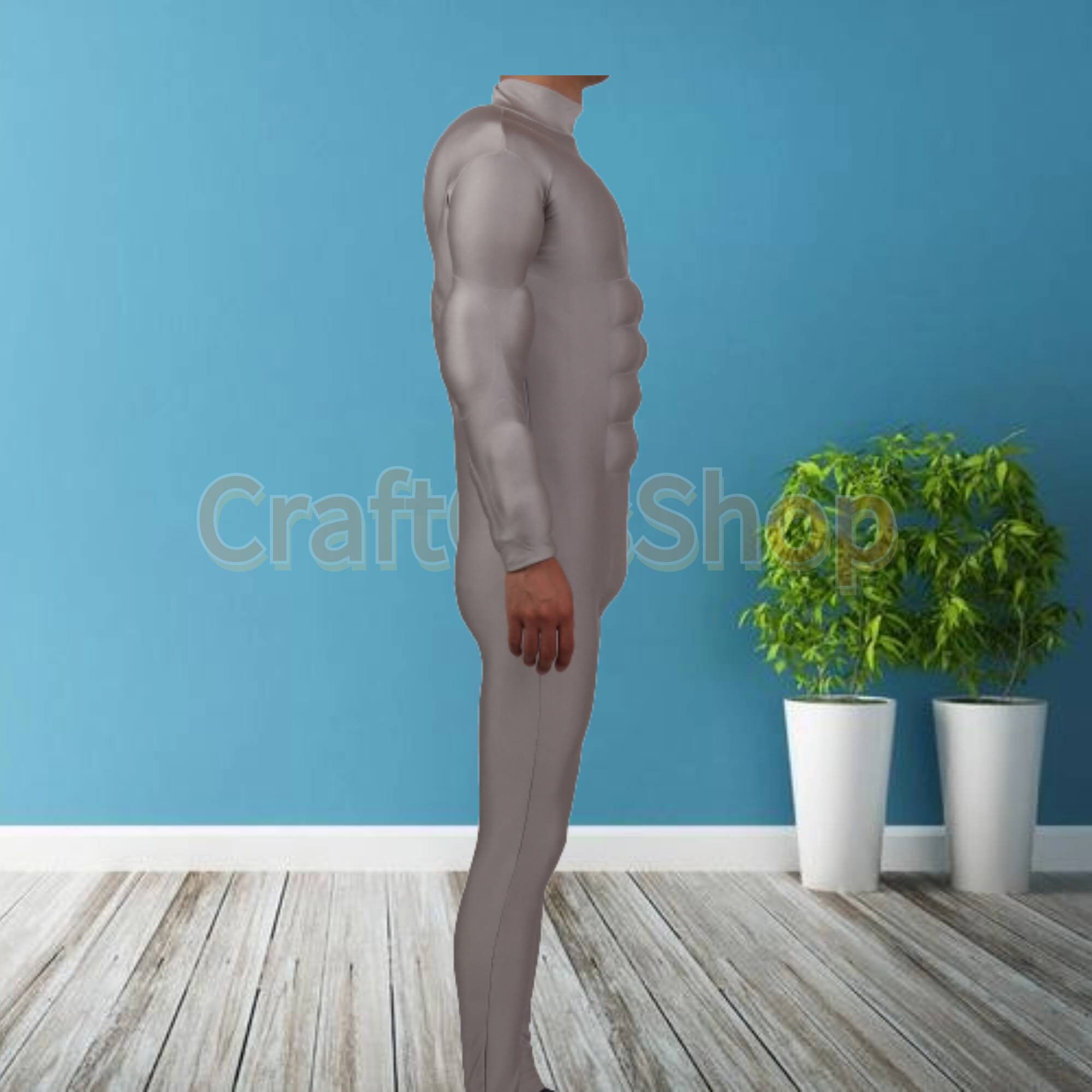 Gray Muscle Suit Costume Bodysuit , Cosplay Muscle Costume for Men - Etsy