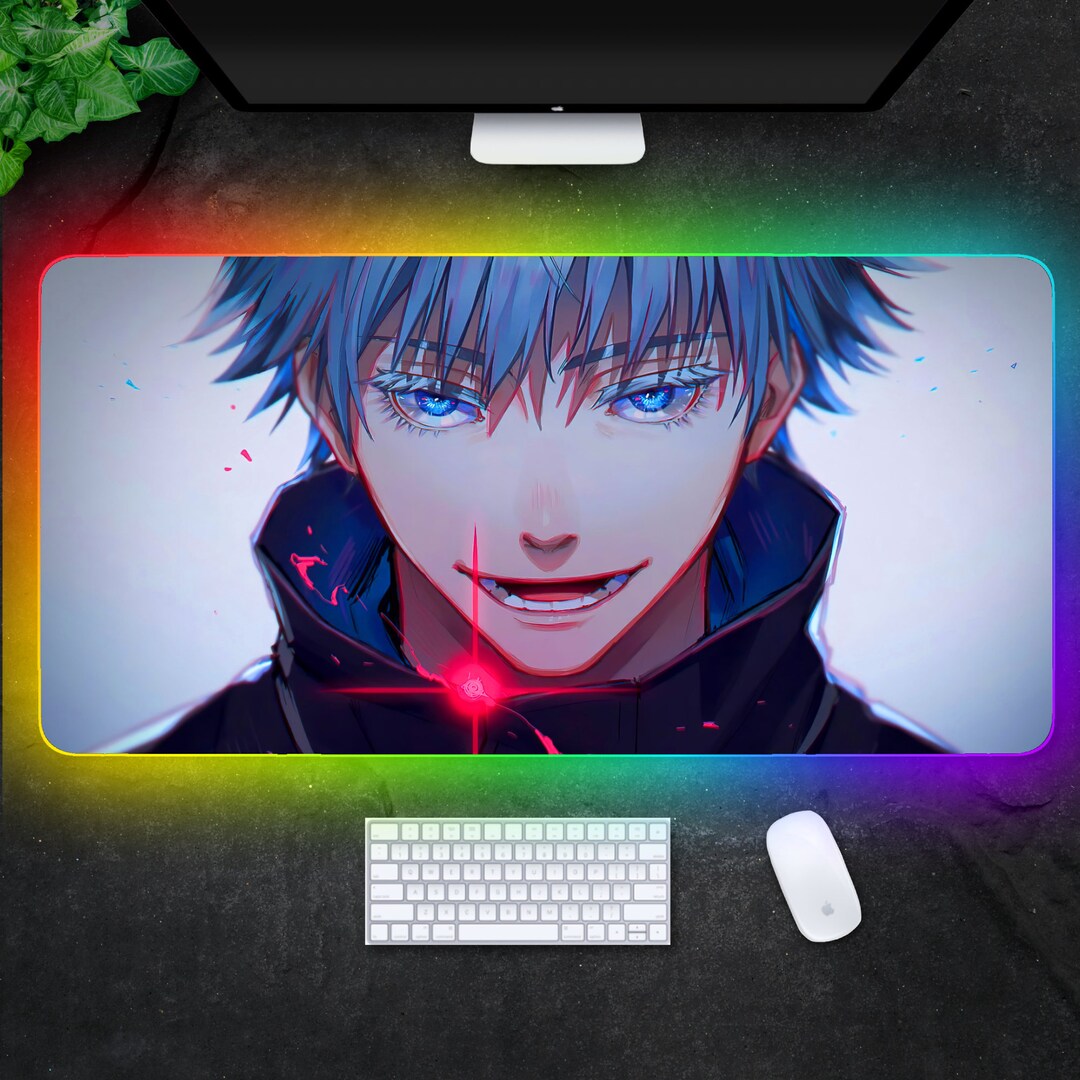 LED Anime Desk Mat, XXL Mousepad / Anime Sorcerer, Manga, Gaming Mouse ...
