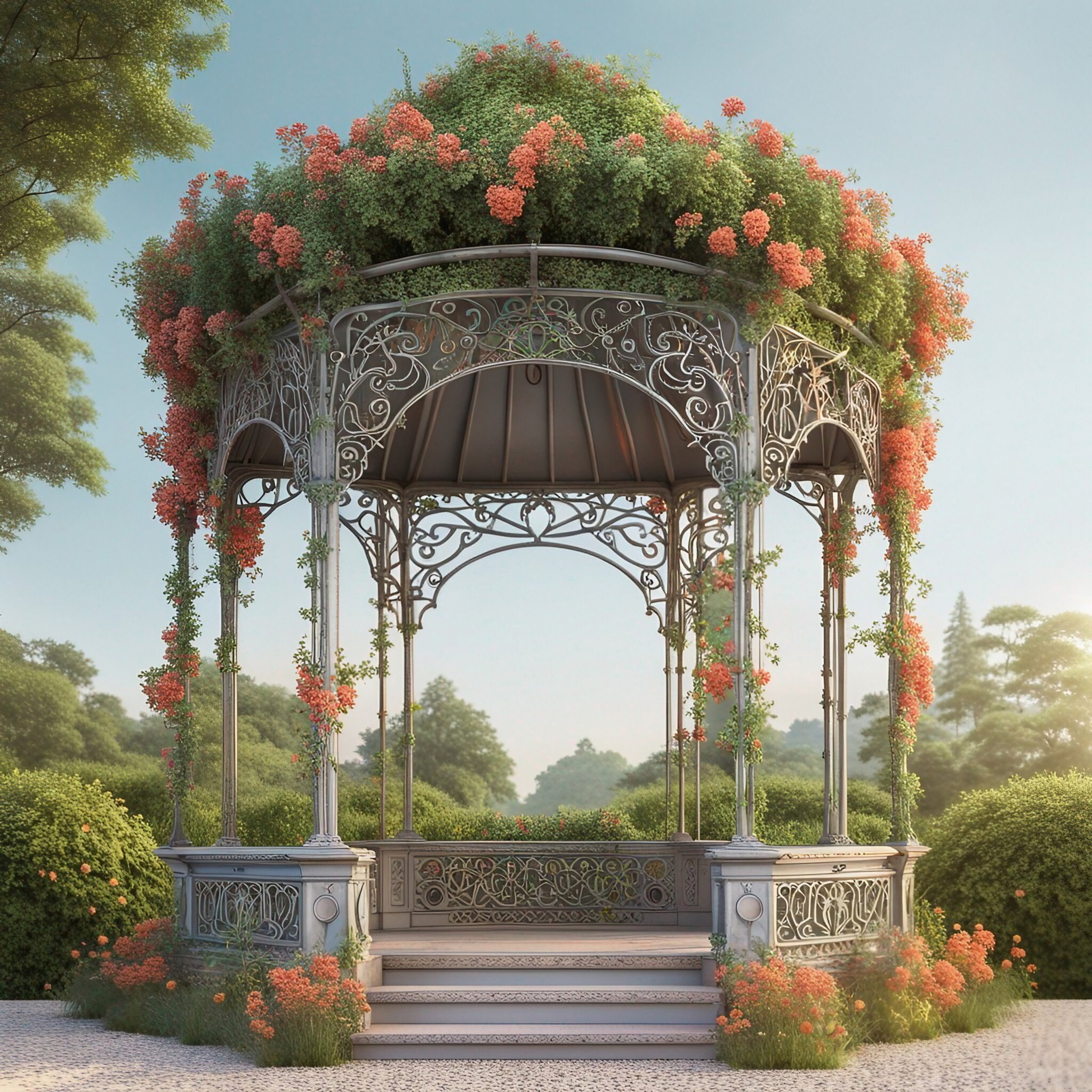 16 Dreamy and Romantic Garden Gazebos Backdrops 6 Flower Bouquet ...