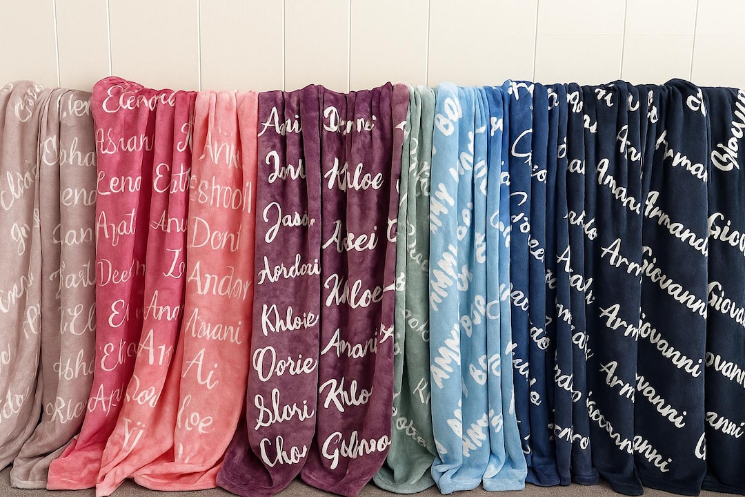 Custom Baby Blanket, Baby Blanket With Name, Custom Baby Name Blanket ...