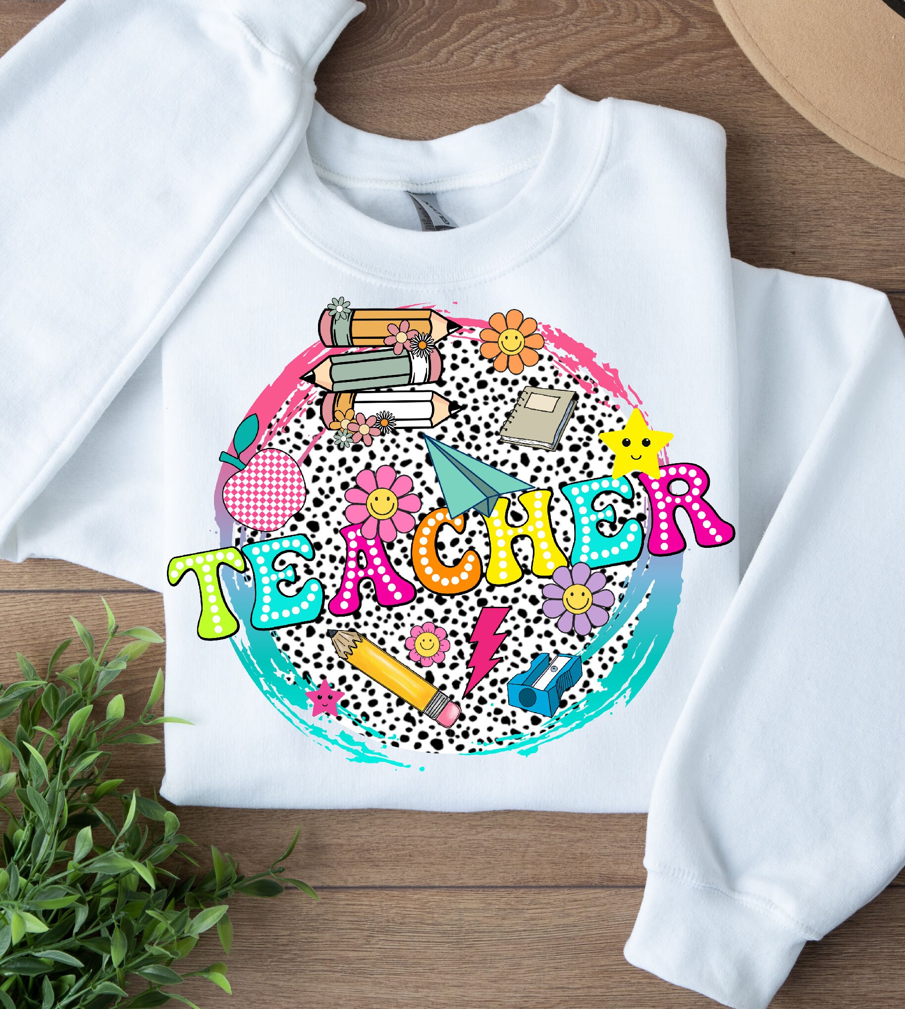 Teacher Dalmatian Png, Dalmatian Dots Png, Teacher Sublimation, Bright ...