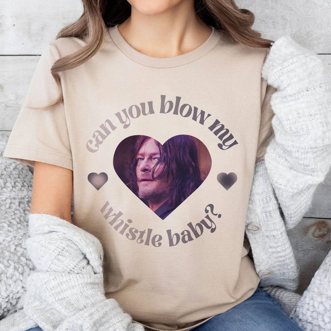 Retro Daryl Dixon Heart-shaped Can You Blow My Whistle Baby - Etsy